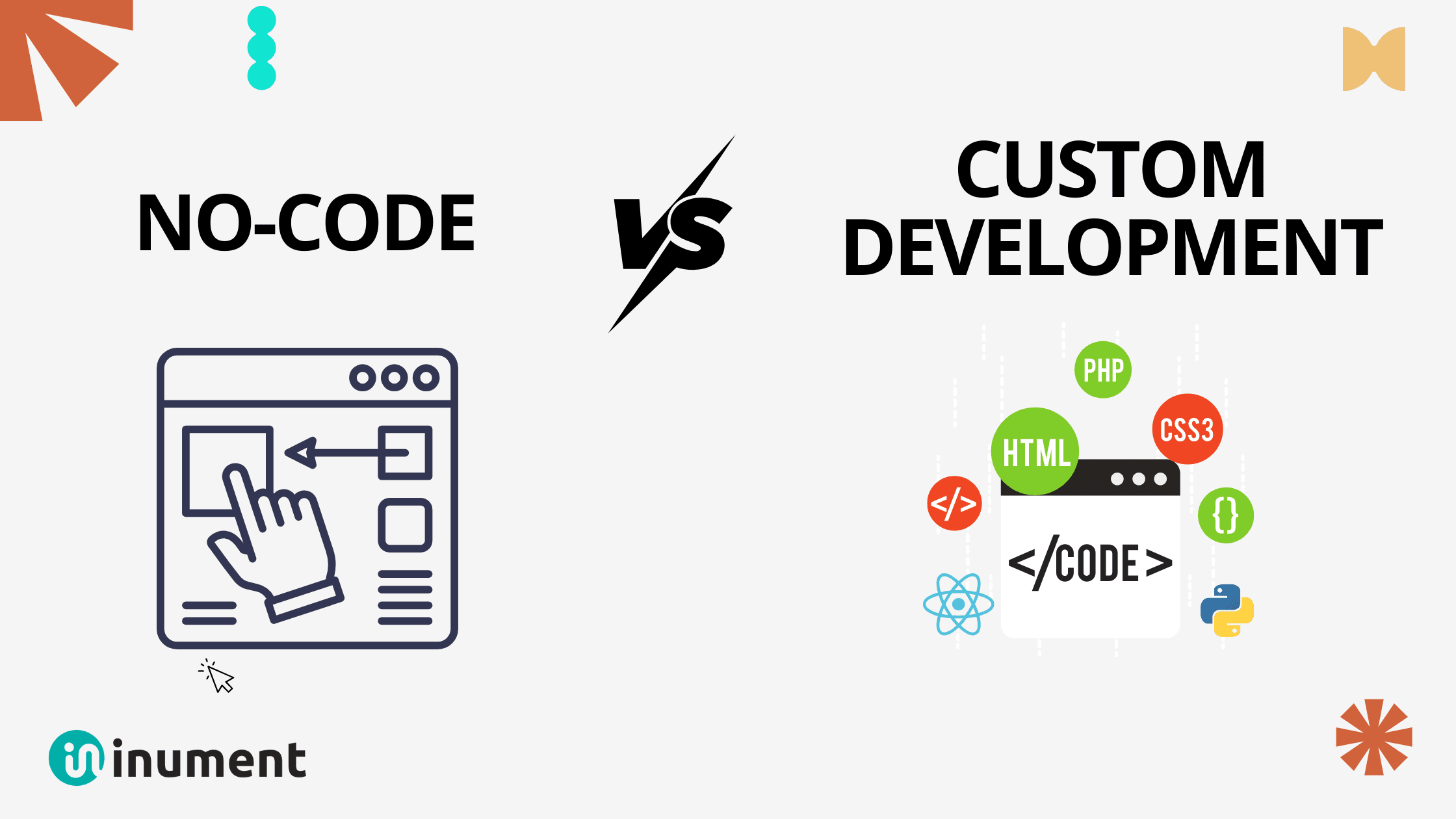 No-Code vs. Custom Development: A Smart Guide for Your Next Software Decision - Inument